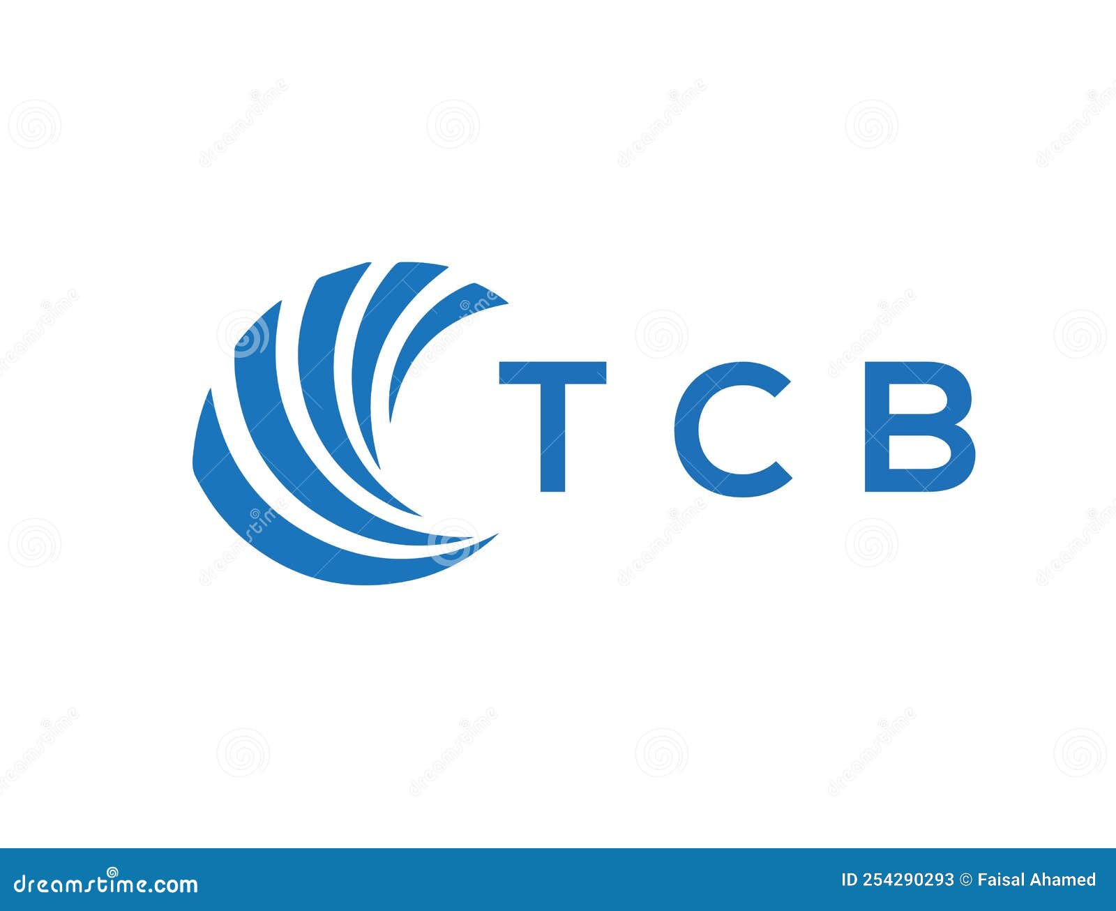 TCB Letter Logo Design on White Background. TCB Creative Circle Letter ...