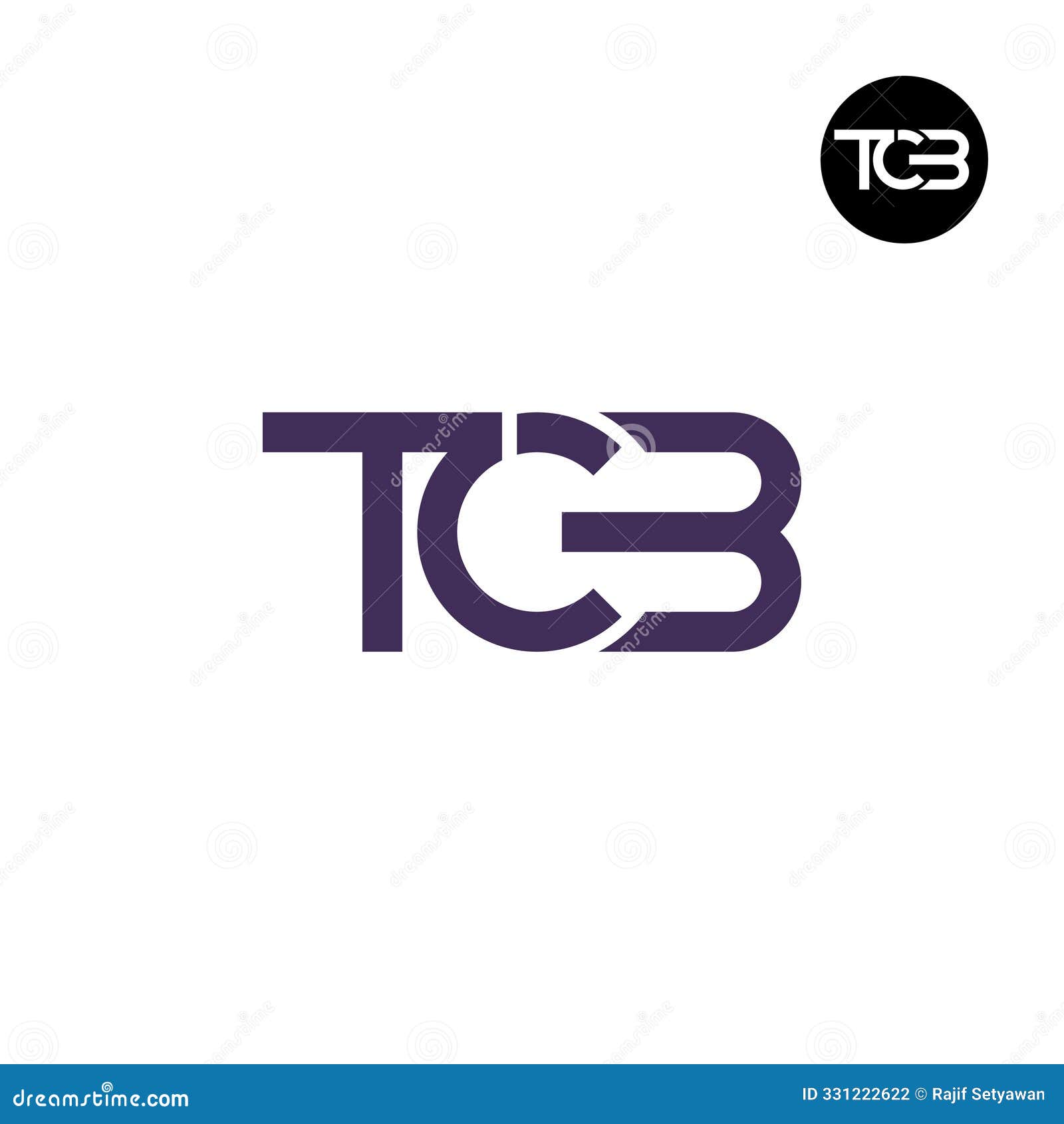 TCB Logo Letter Monogram Design Stock Vector - Illustration of initials ...