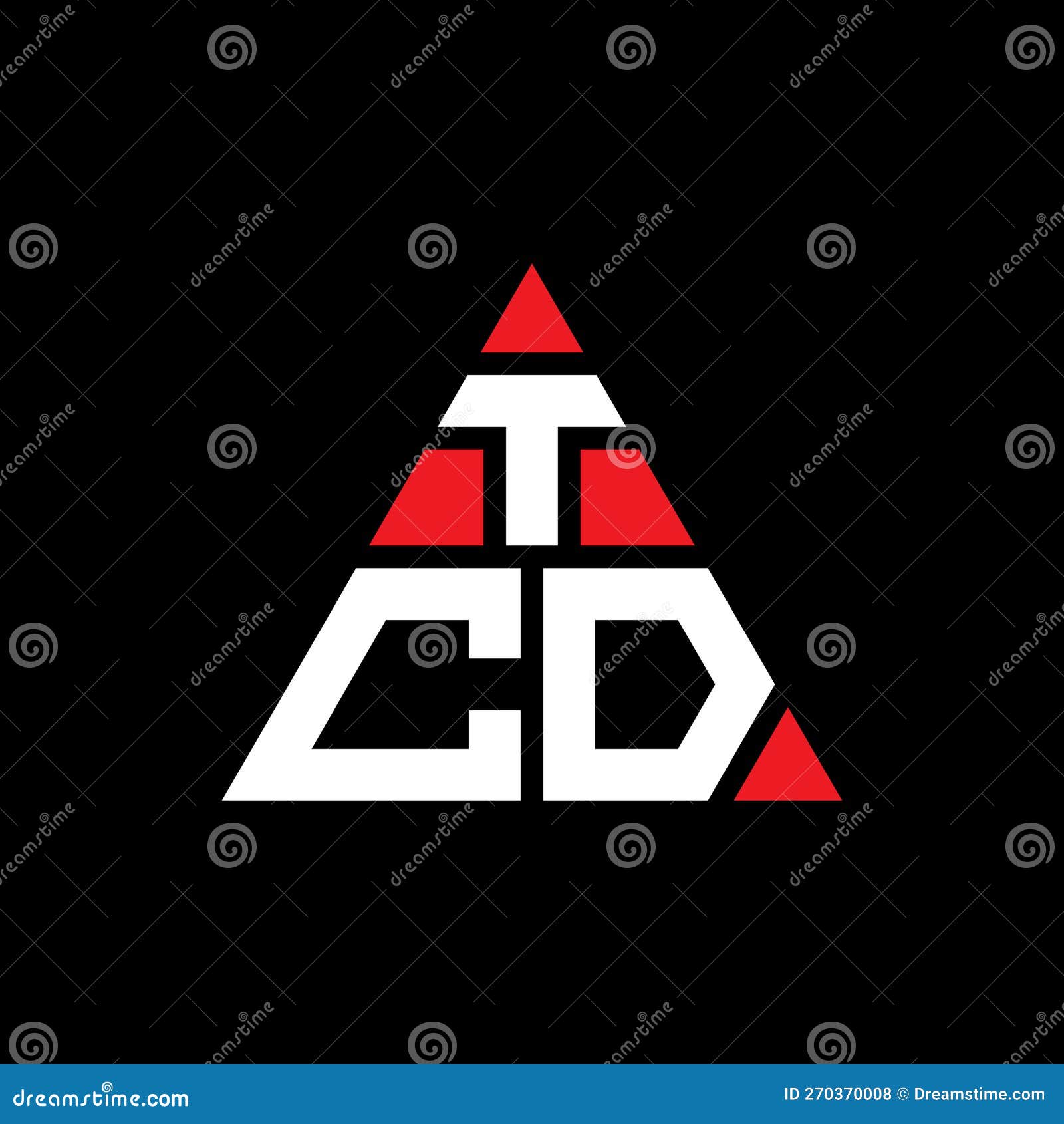 TCD Triangle Letter Logo Design with Triangle Shape. TCD Triangle Logo ...