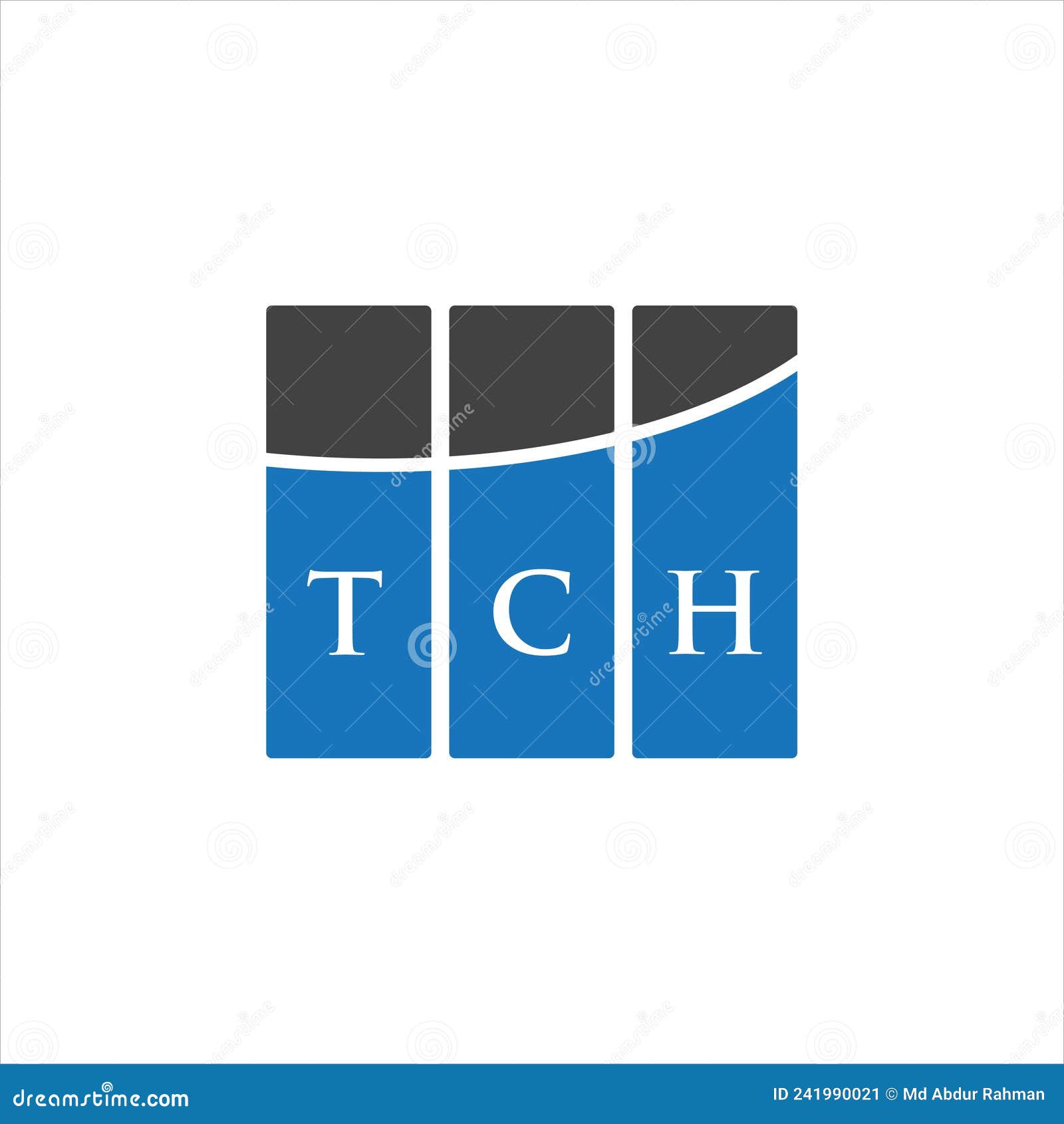 TCH Letter Logo Design on White Background. TCH Creative Initials ...