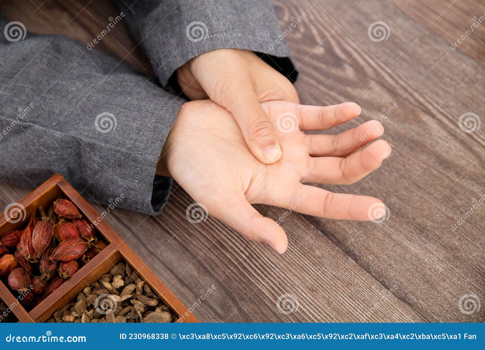 TCM Doctors Show How To Massage Hands Stock Photo - Image of medical ...