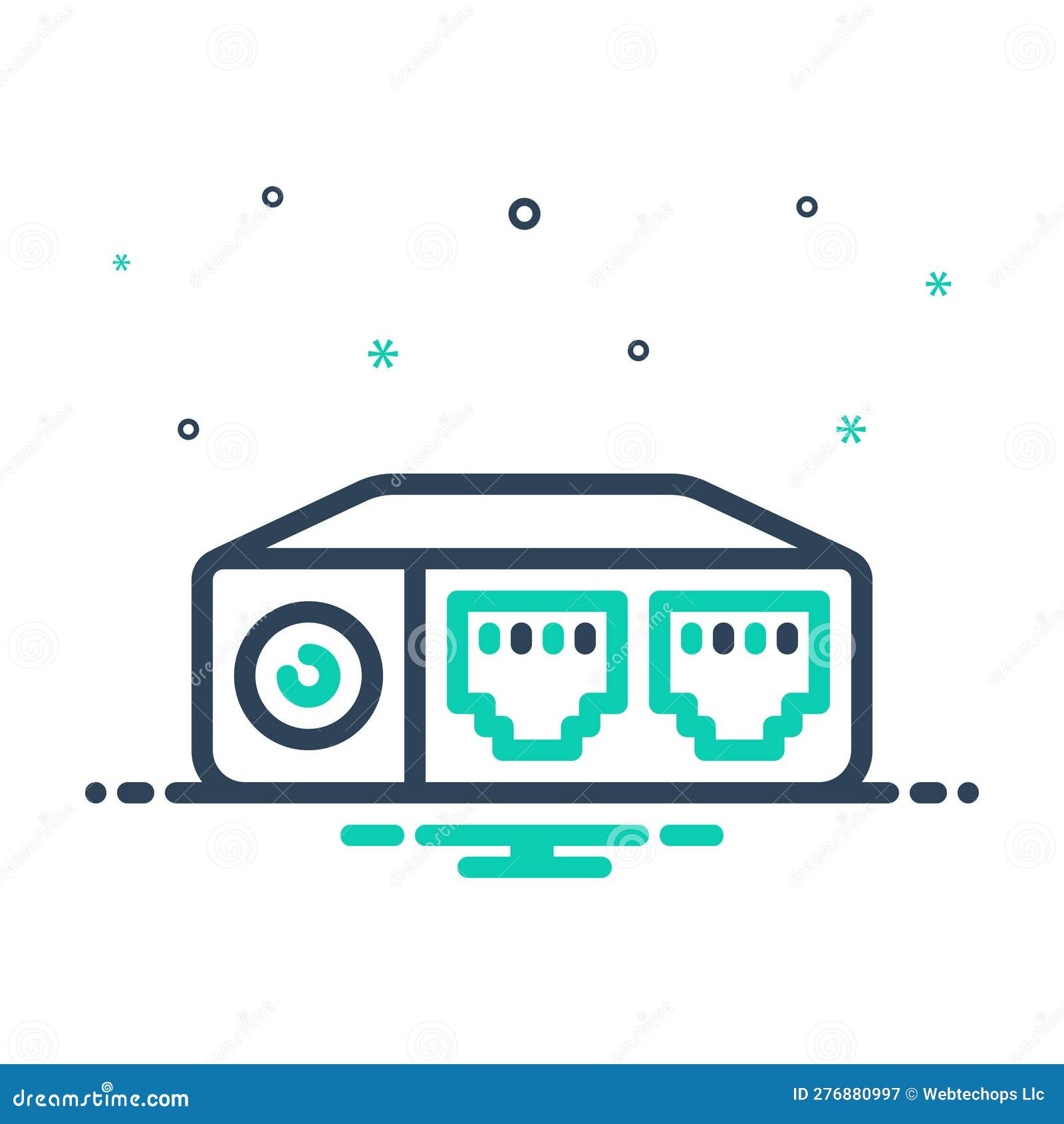 Mix Icon for Tcp, Cable and Server Stock Vector - Illustration of ...