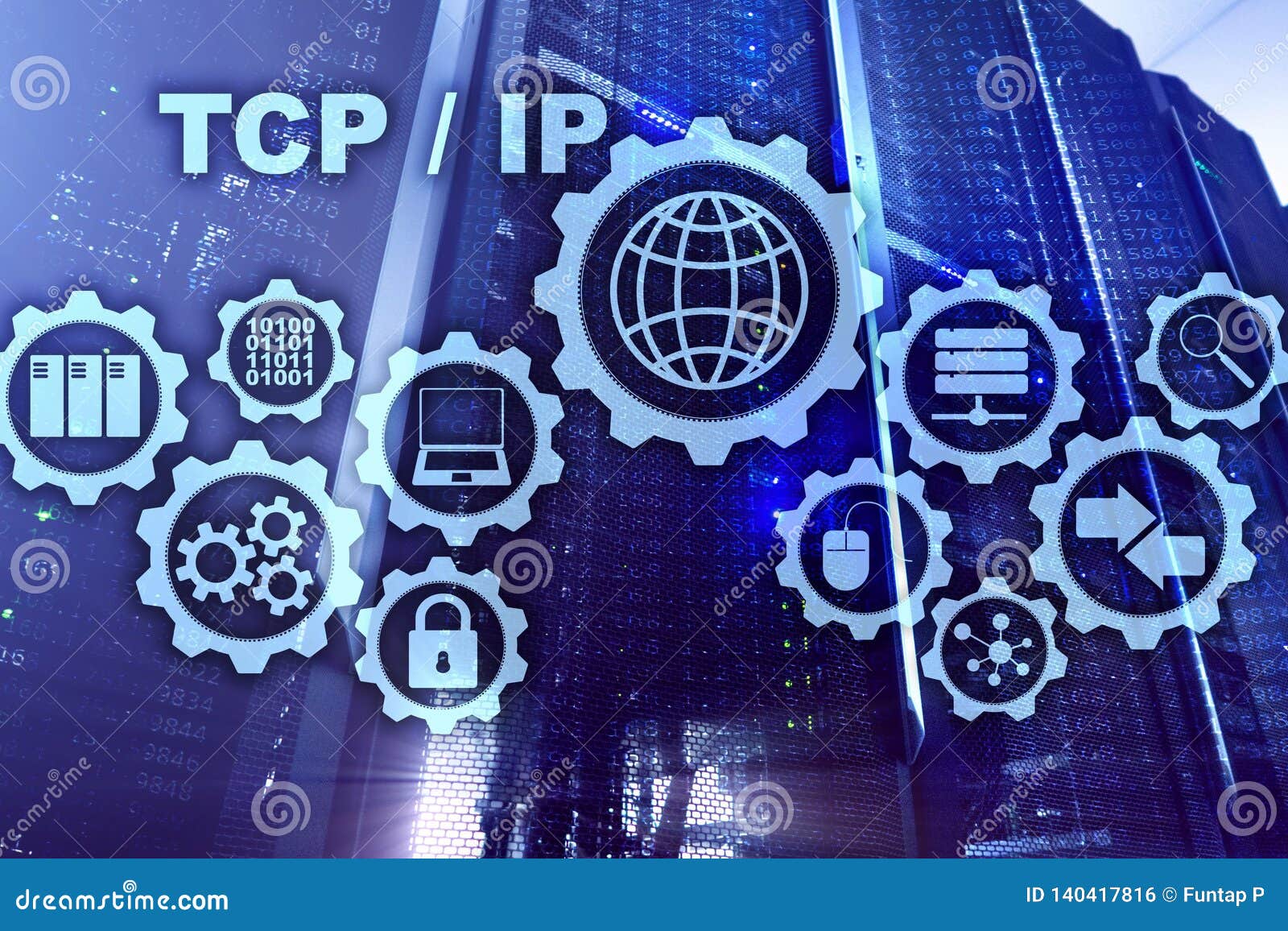 Tcp Ip Networking. Transmission Control Protocol. Internet Technology ...