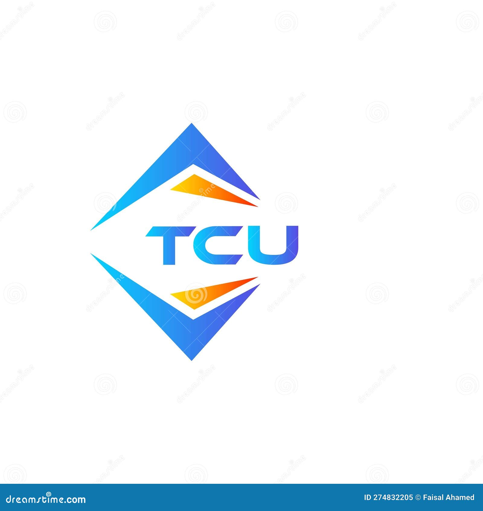 TCU Abstract Technology Logo Design on White Background. TCU Creative ...