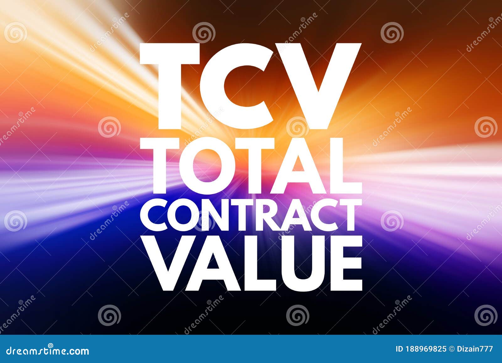 TCV - Total Contract Value Acronym, Business Concept Background Stock ...