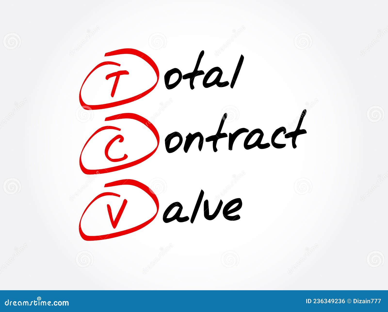 TCV - Total Contract Value Acronym, Business Concept Background Stock ...