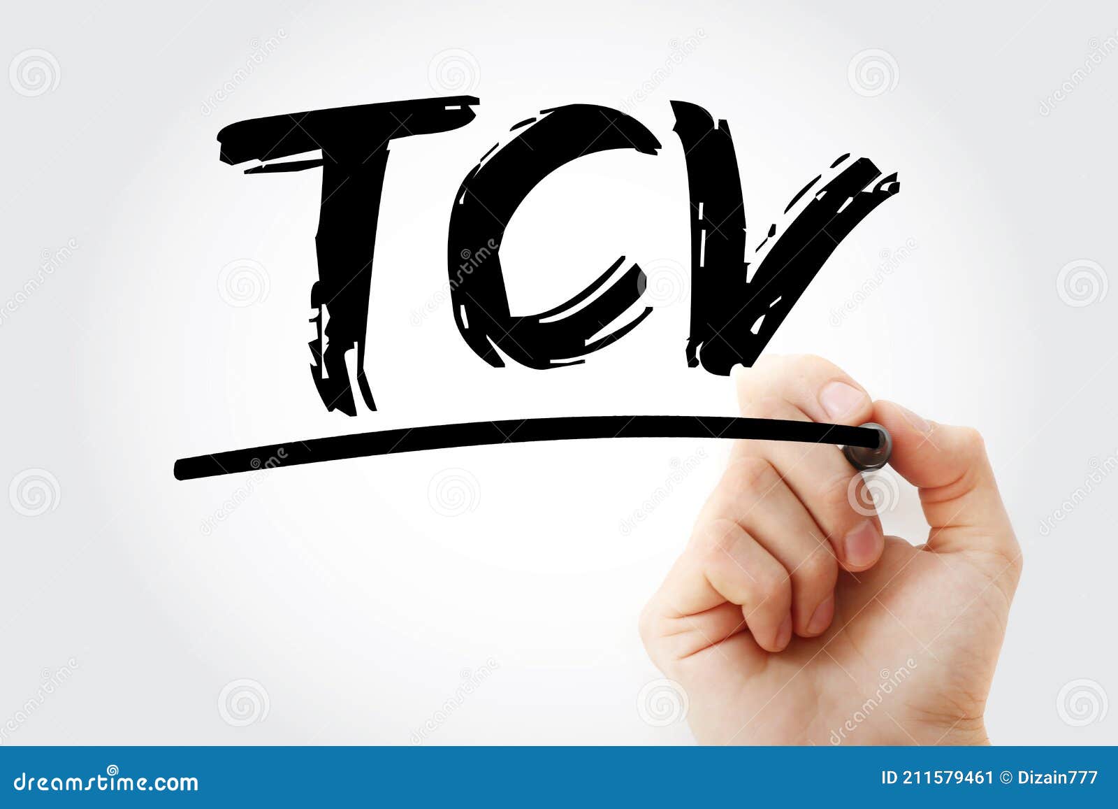 TCV - Total Contract Value Acronym with Marker, Business Concept ...