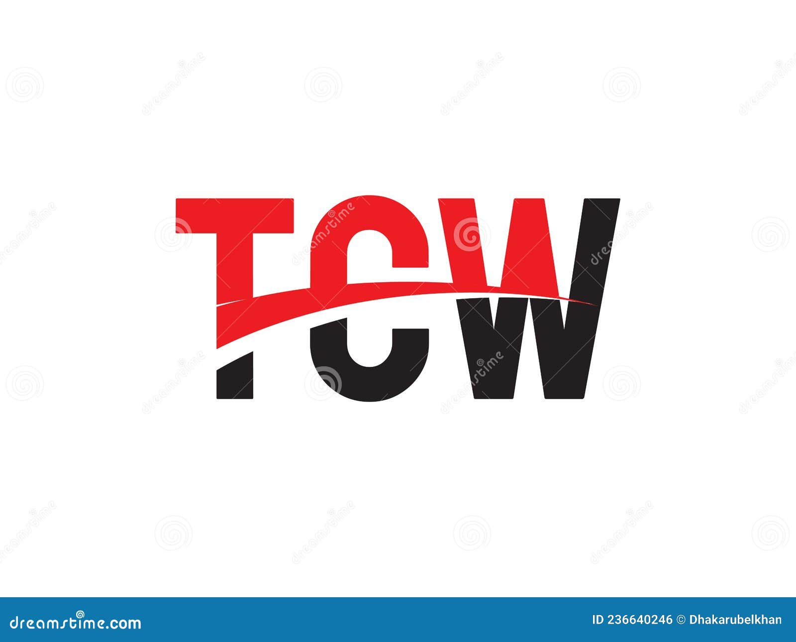 TCW Letter Initial Logo Design Vector Illustration Stock Vector ...
