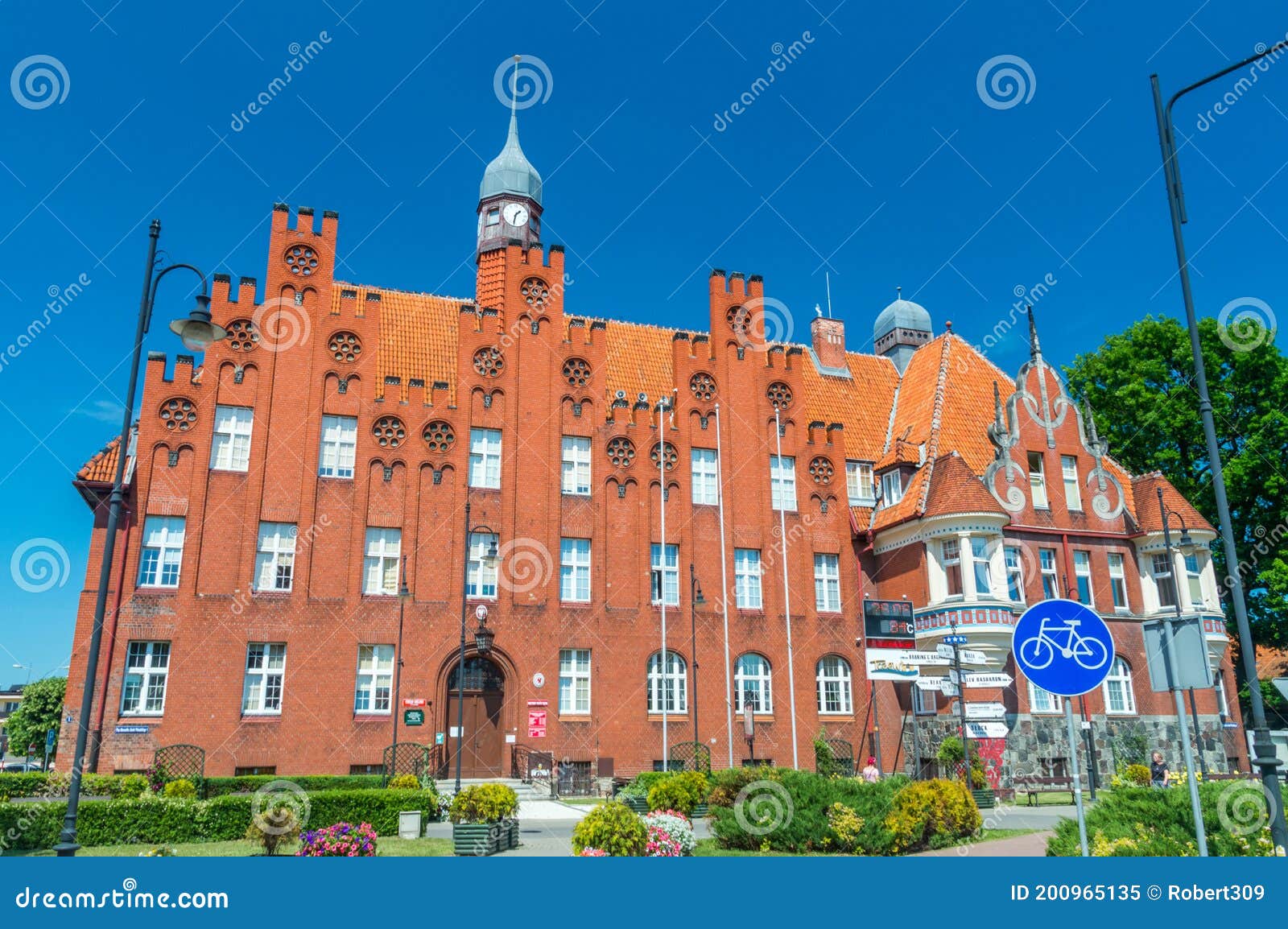 Tczew Town Hall editorial image. Image of tourism, summer - 200965135