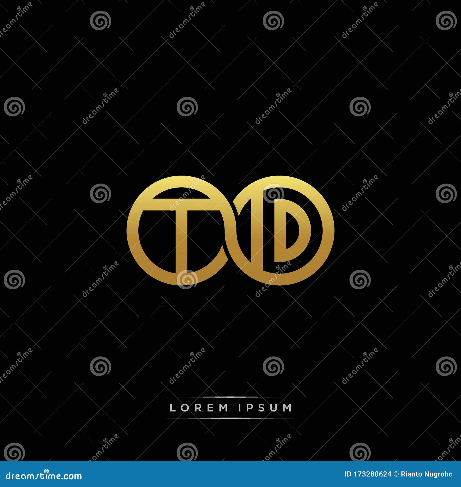 TD Initial Letter Linked Circle Capital Monogram Logo Modern Template ...