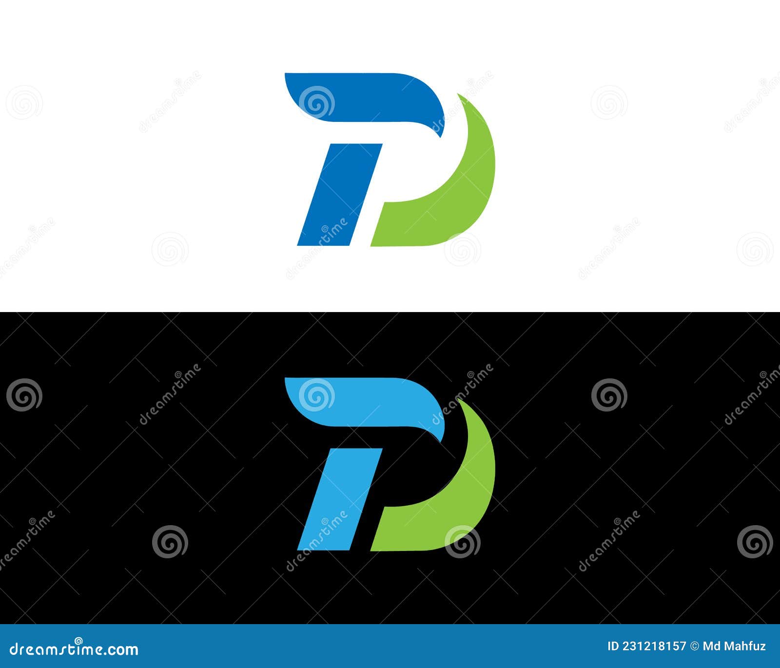TD Letter Logo and Icon Vector Stock Vector - Illustration of alphabet ...