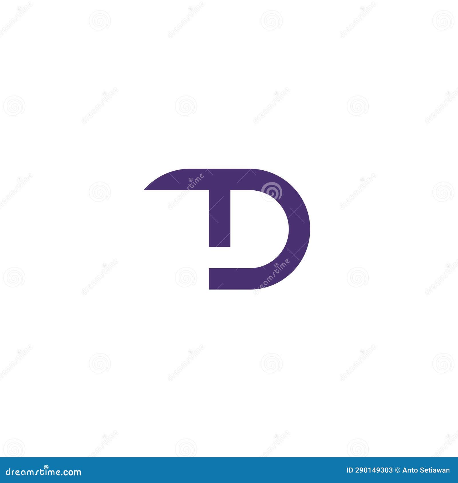 TD Logo Design. Letter DT Icon Vector | CartoonDealer.com #290149303