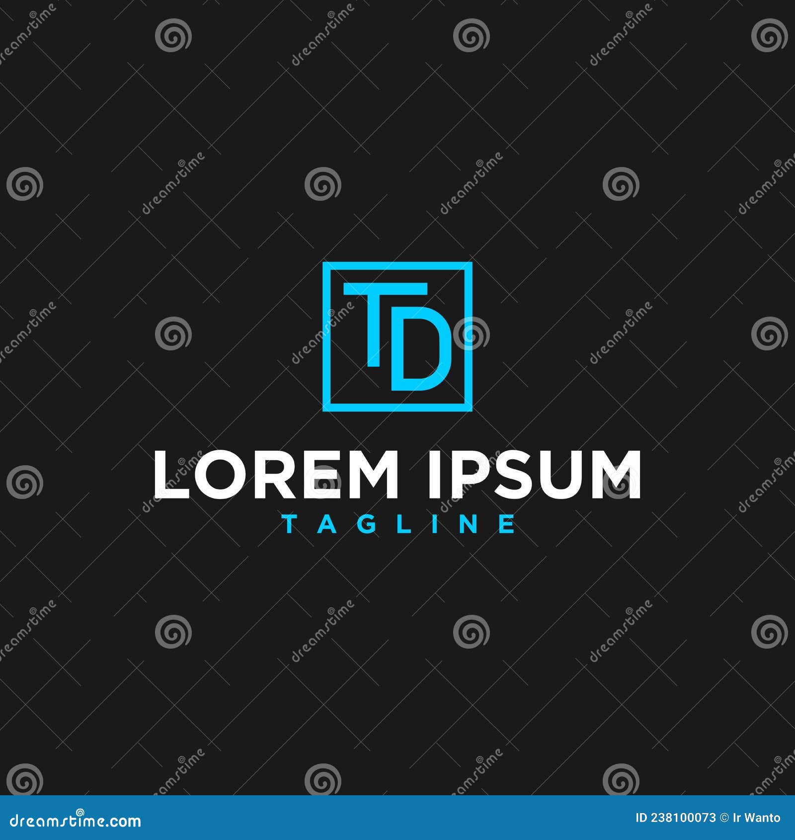 Td Monogram Logo Design Inspiration Stock Vector - Illustration of ...