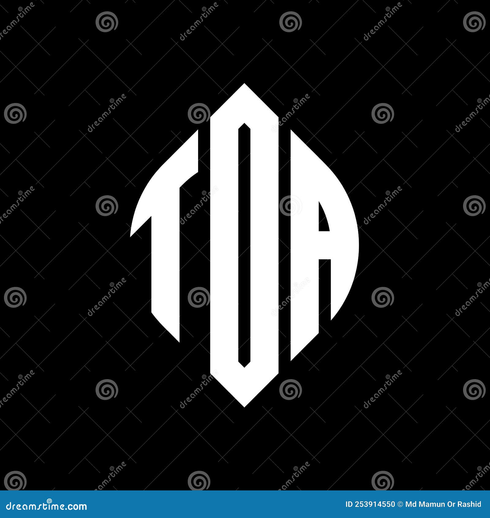 TDA Circle Letter Logo Design with Circle and Ellipse Shape. TDA ...
