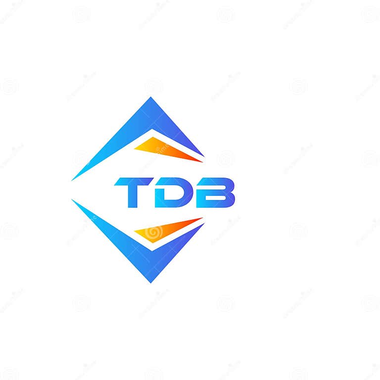 TDB Abstract Technology Logo Design on White Background. TDB Creative ...