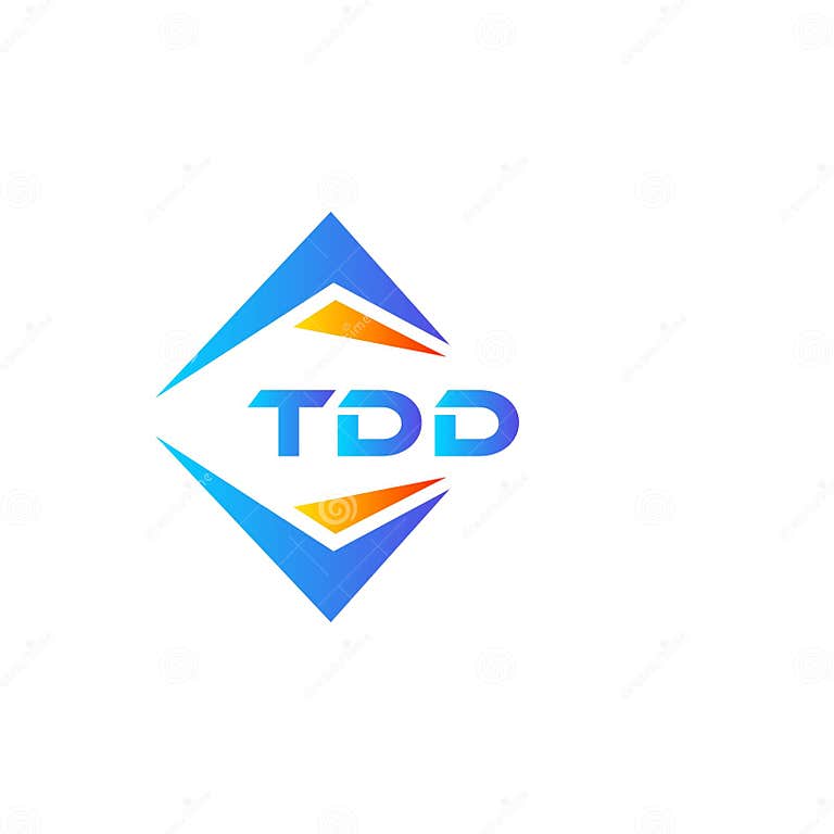 TDD Abstract Technology Logo Design on White Background. TDD Creative ...
