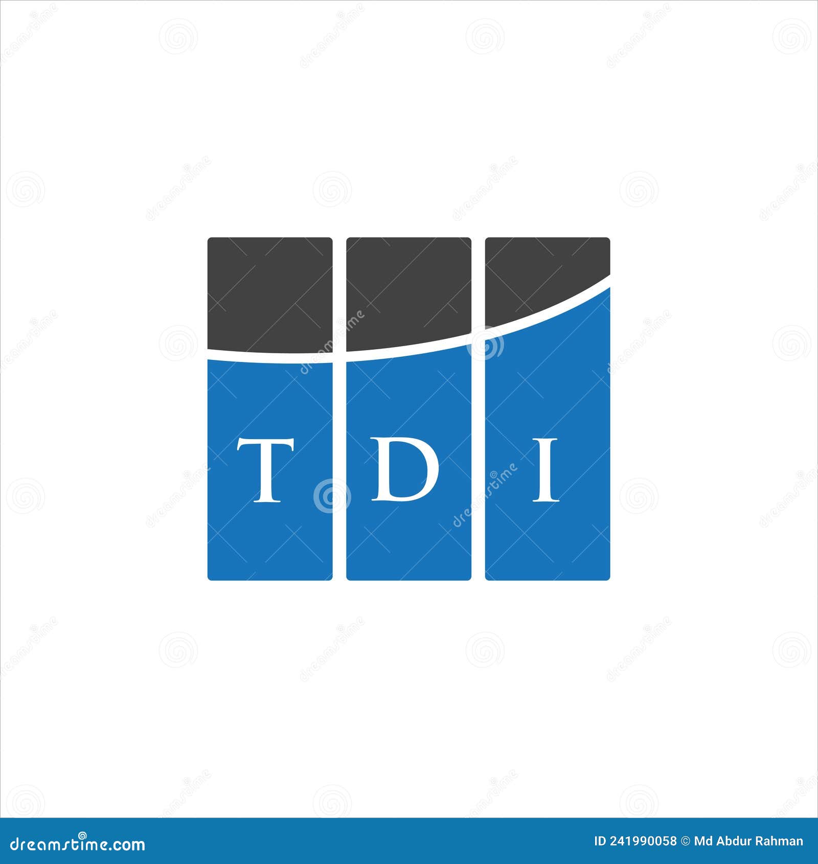 TDI Letter Logo Design on White Background. TDI Creative Initials ...