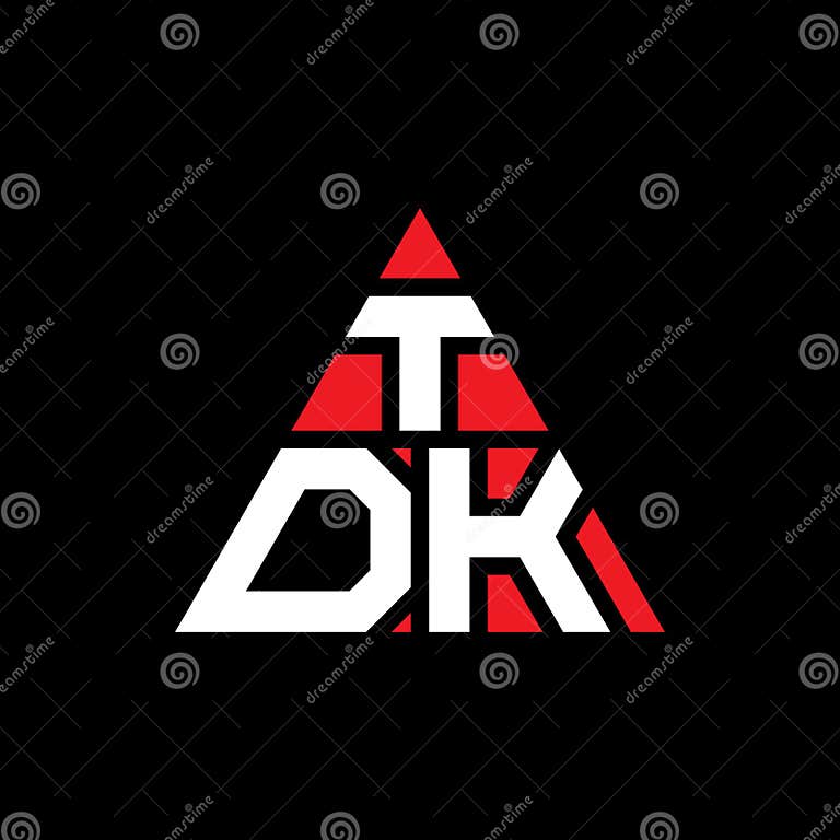 TDK Triangle Letter Logo Design with Triangle Shape. TDK Triangle Logo ...
