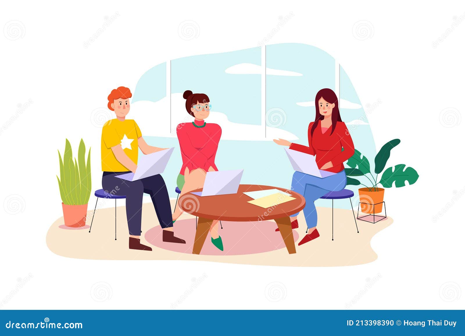 Business Coaching Illustration Concept on White Background Stock Vector ...