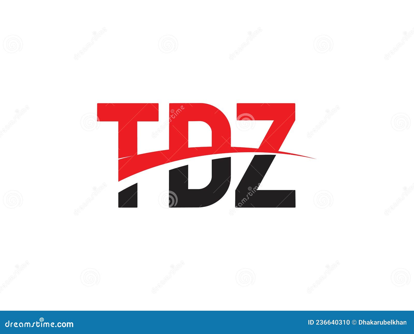 TDZ Letter Initial Logo Design Vector Illustration Stock Vector ...