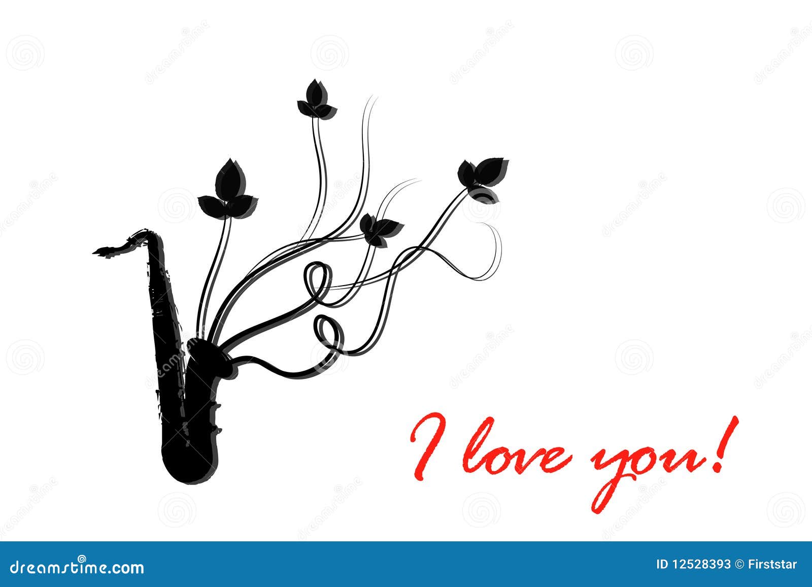 Te Amo. Instrumento Musical Stock de ilustración - Ilustración de ...