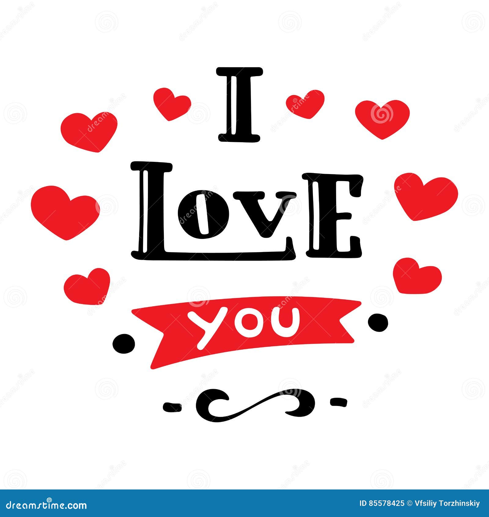 Te amo Letras hermosas ilustración del vector. Ilustración de escritura ...