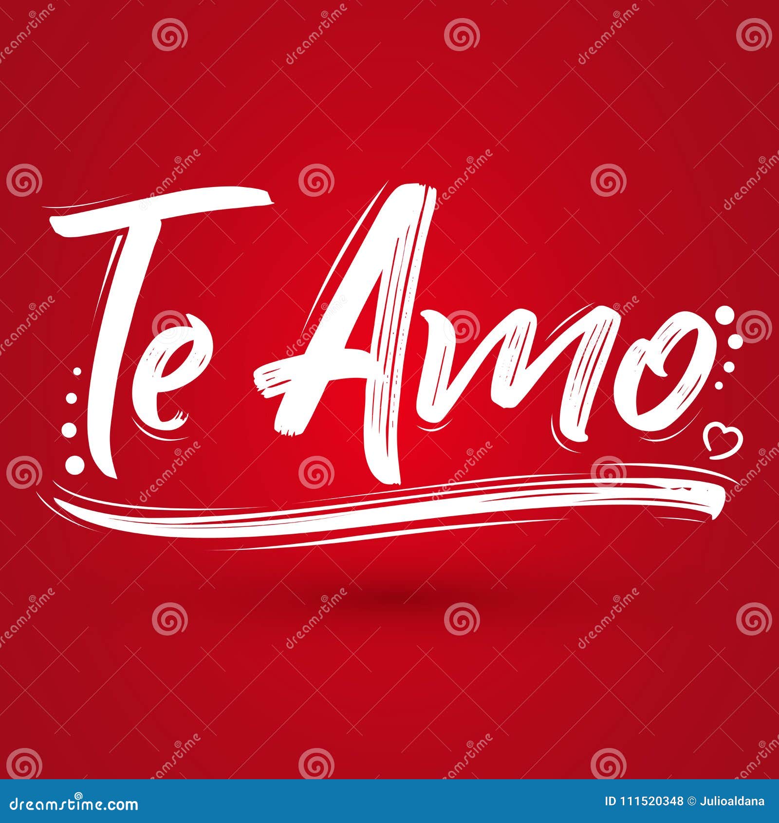 Te Amo Te Amo Texto Español Diseño De Letras Del Vector Ilustración