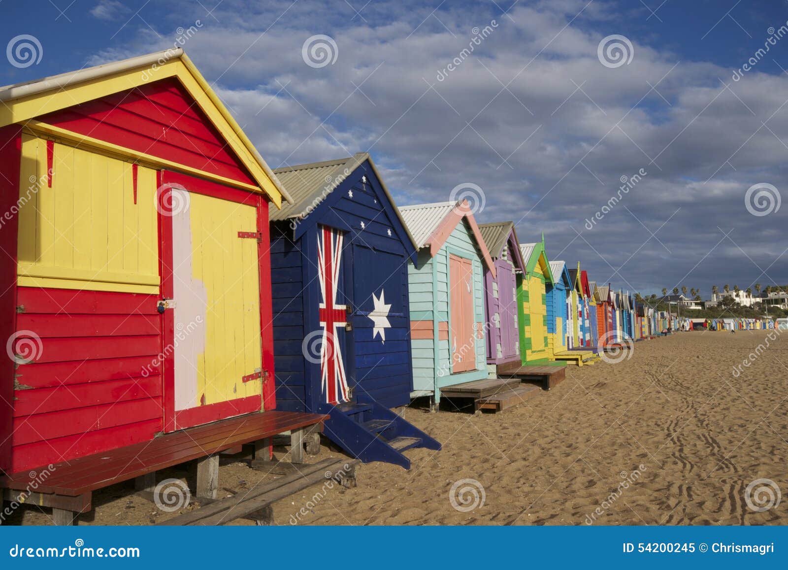 Te beach boxes stock image. Image of blue, brighton, landscape - 54200245