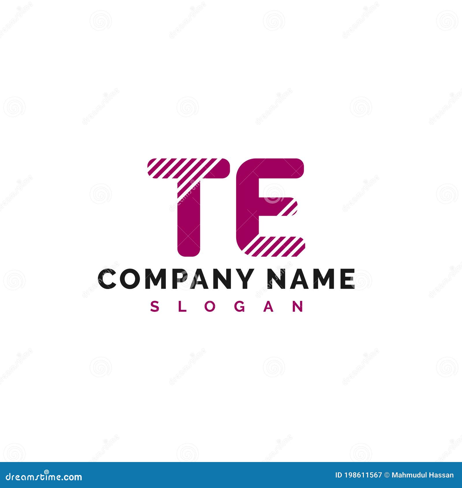 TE Letter Logo Design. TE Letter Logo Vector Illustration - Vector ...