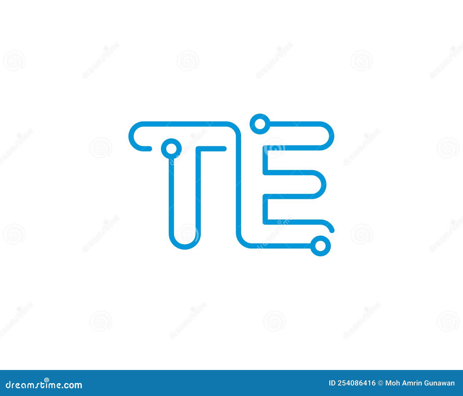 TE Letters Logo Design Vector 001 Stock Vector - Illustration of icon ...