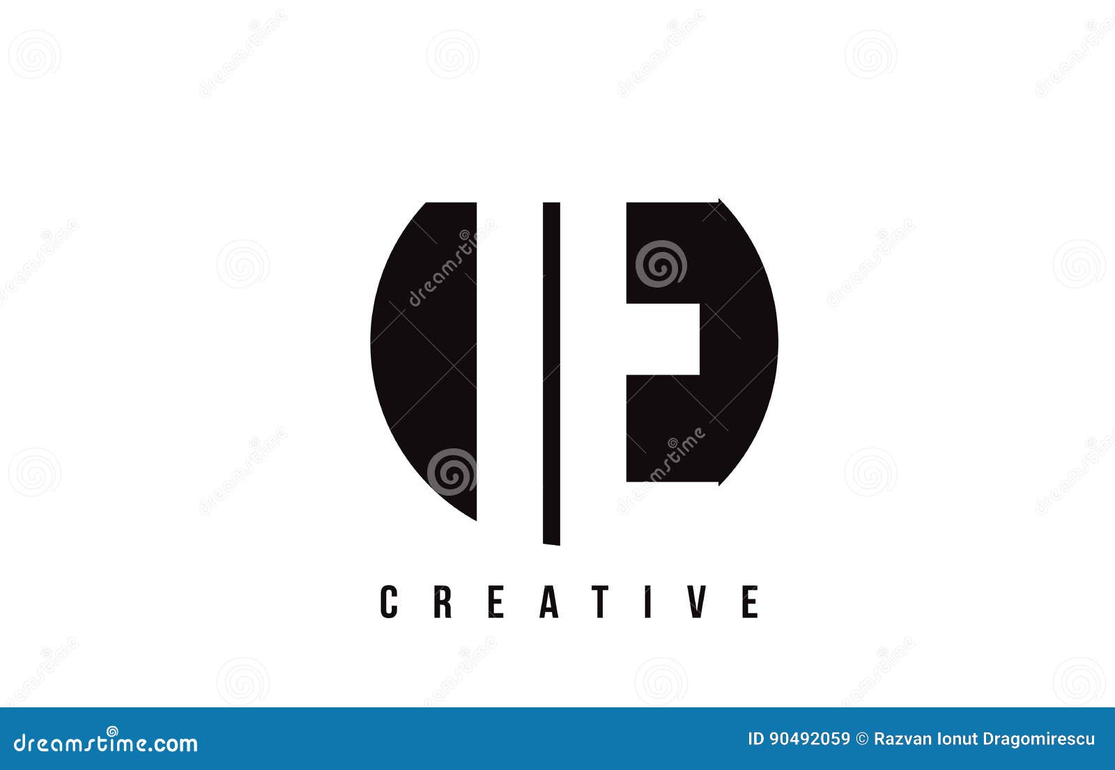TE T E White Letter Logo Design with Circle Background. Stock Vector ...