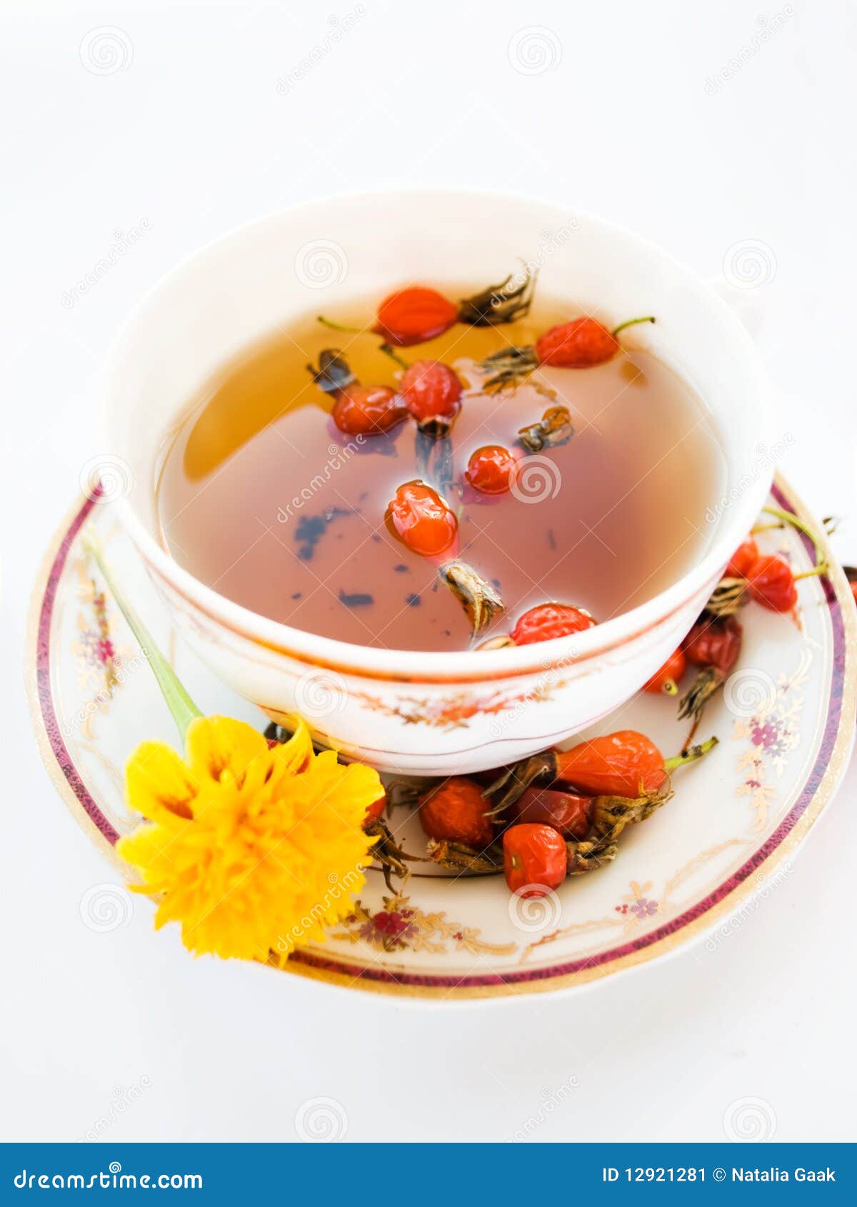Tea stock image. Image of tableware, cups, berries, detail - 12921281