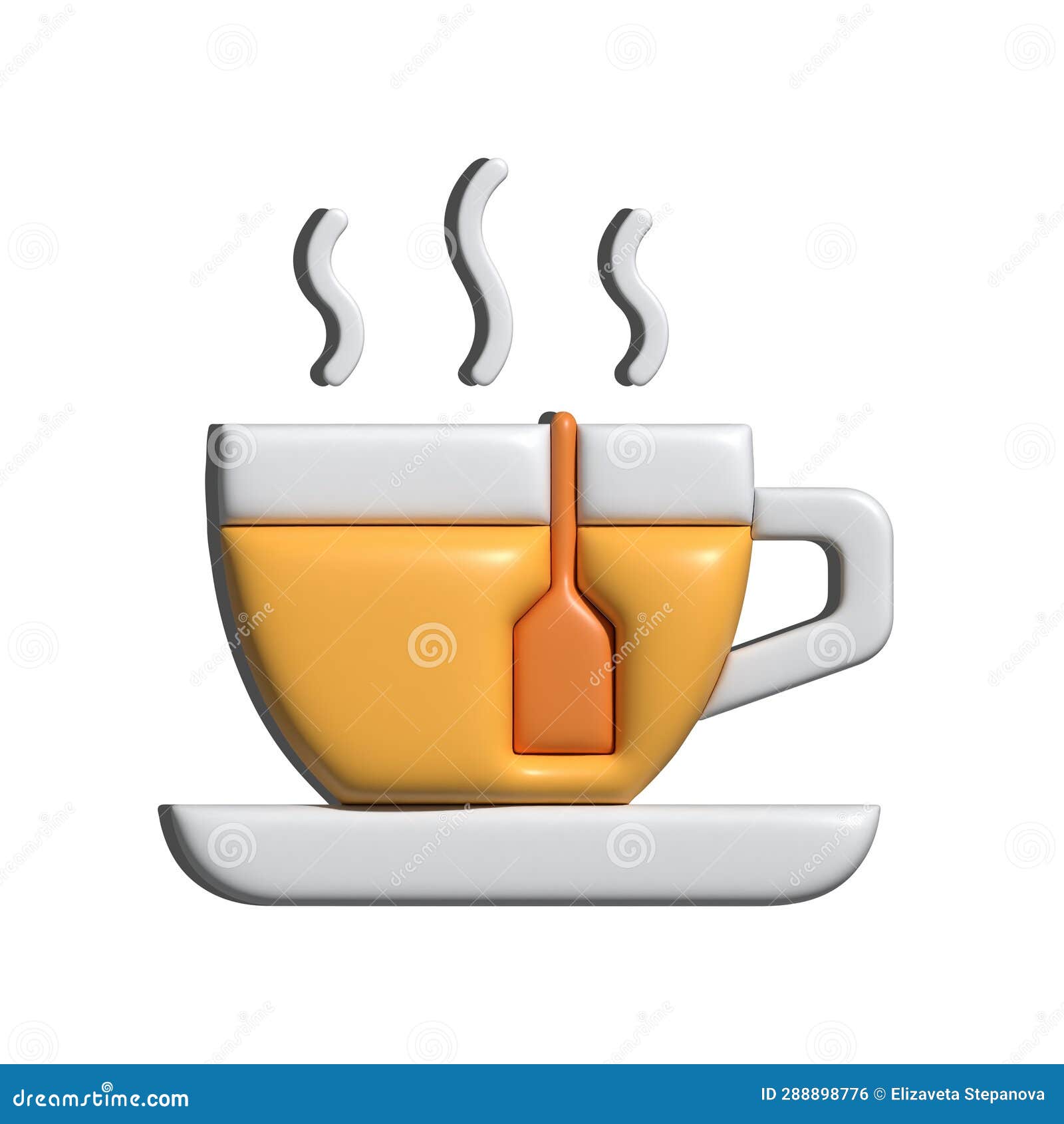 Tea 3d stock vector. Illustration of symbol, design - 288898776