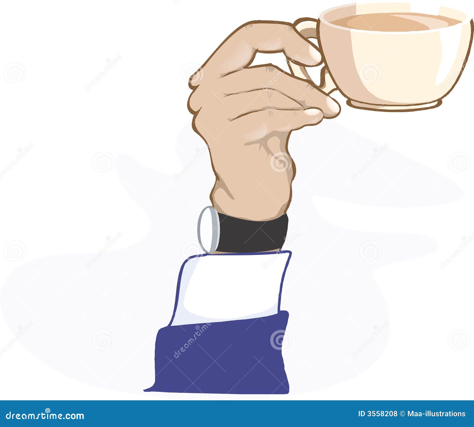 Tea stock vector. Illustration of handful, human, blue - 3558208