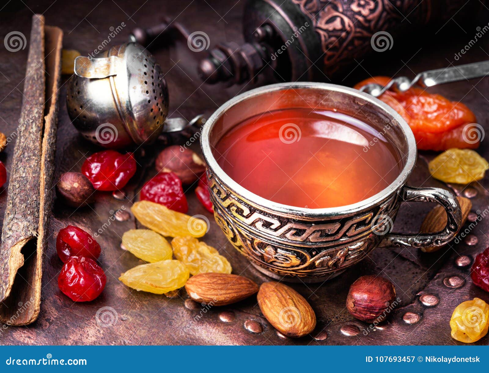 Tea in arab style stock image. Image of food, aroma - 107693457