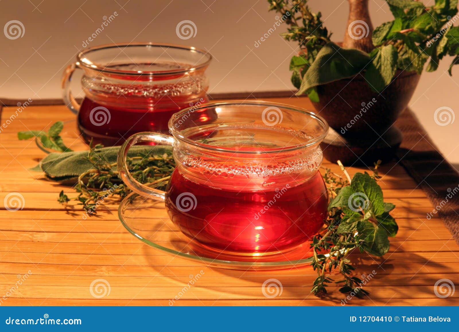 Tea with aromatic herbs. stock photo. Image of fresh - 12704410