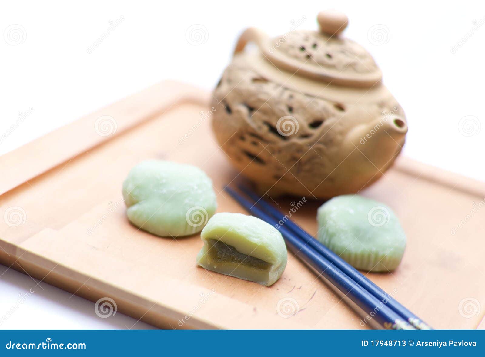 Tea with asian sweets stock image. Image of restaurant - 17948713