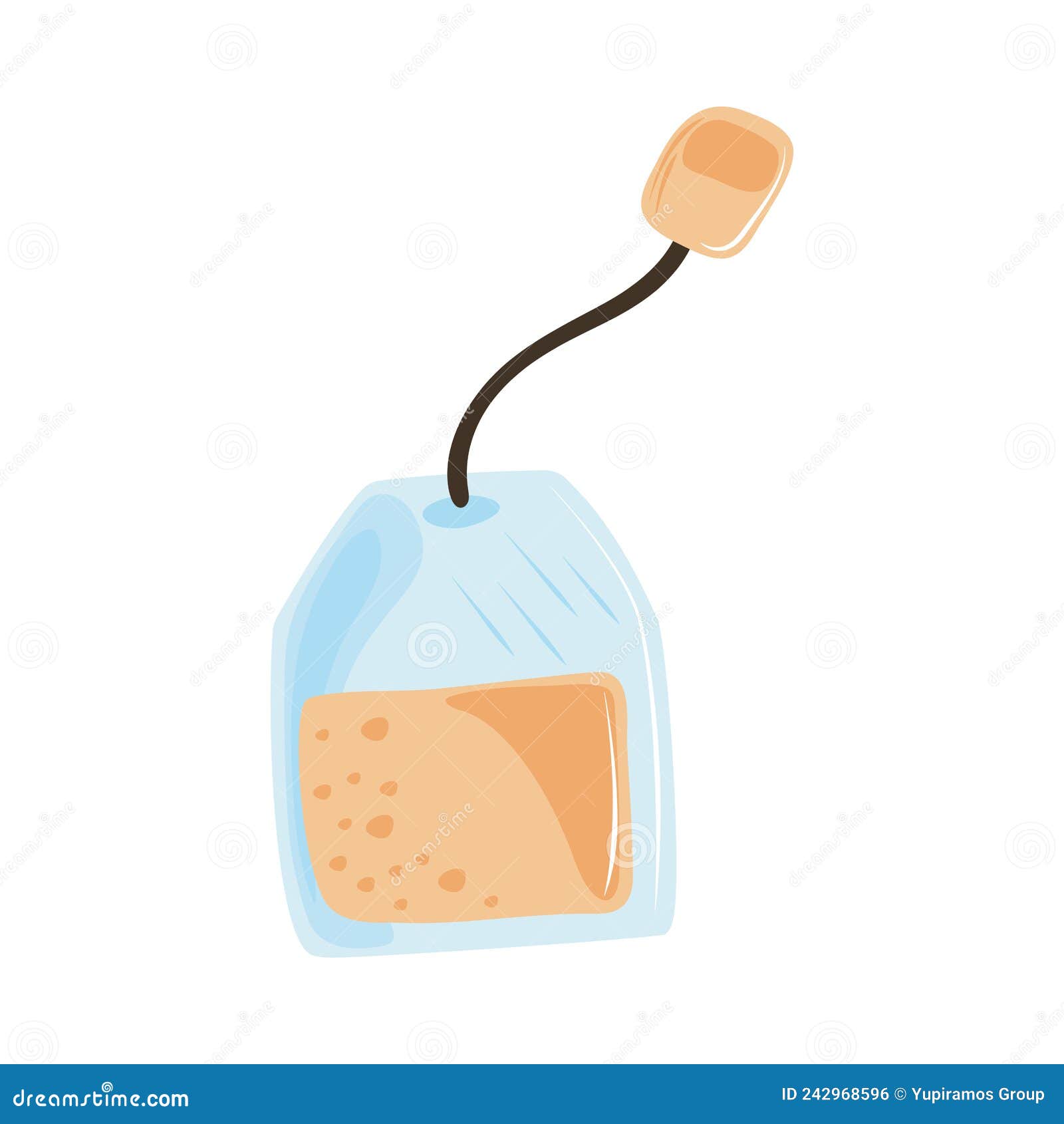 Tea bag cartoon stock vector. Illustration of herbal - 242968596