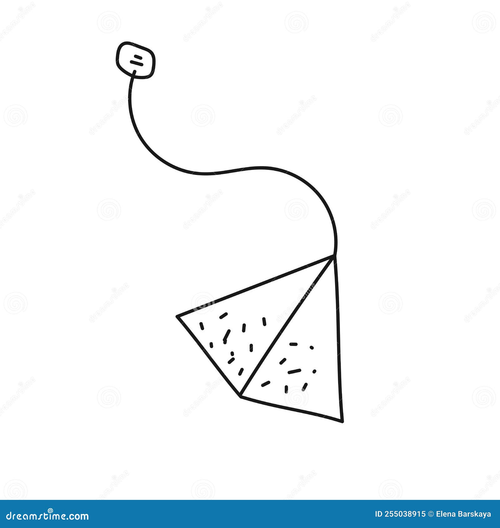 Tea Bag in Form of Triangle in Style of Doodle Stock Vector ...
