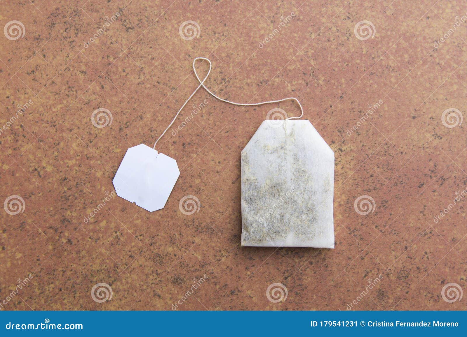 Tea Bag Isolated on the Brown Background Stock Image - Image of ...
