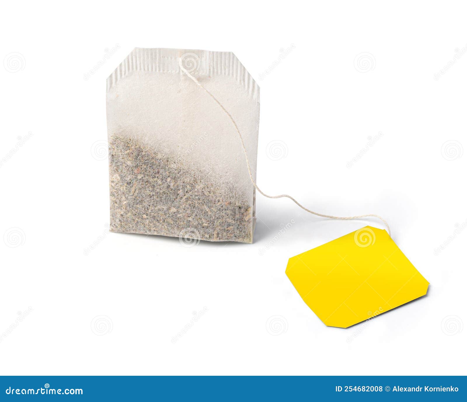 Tea bag isolated on white stock photo. Image of breakfast - 254682008