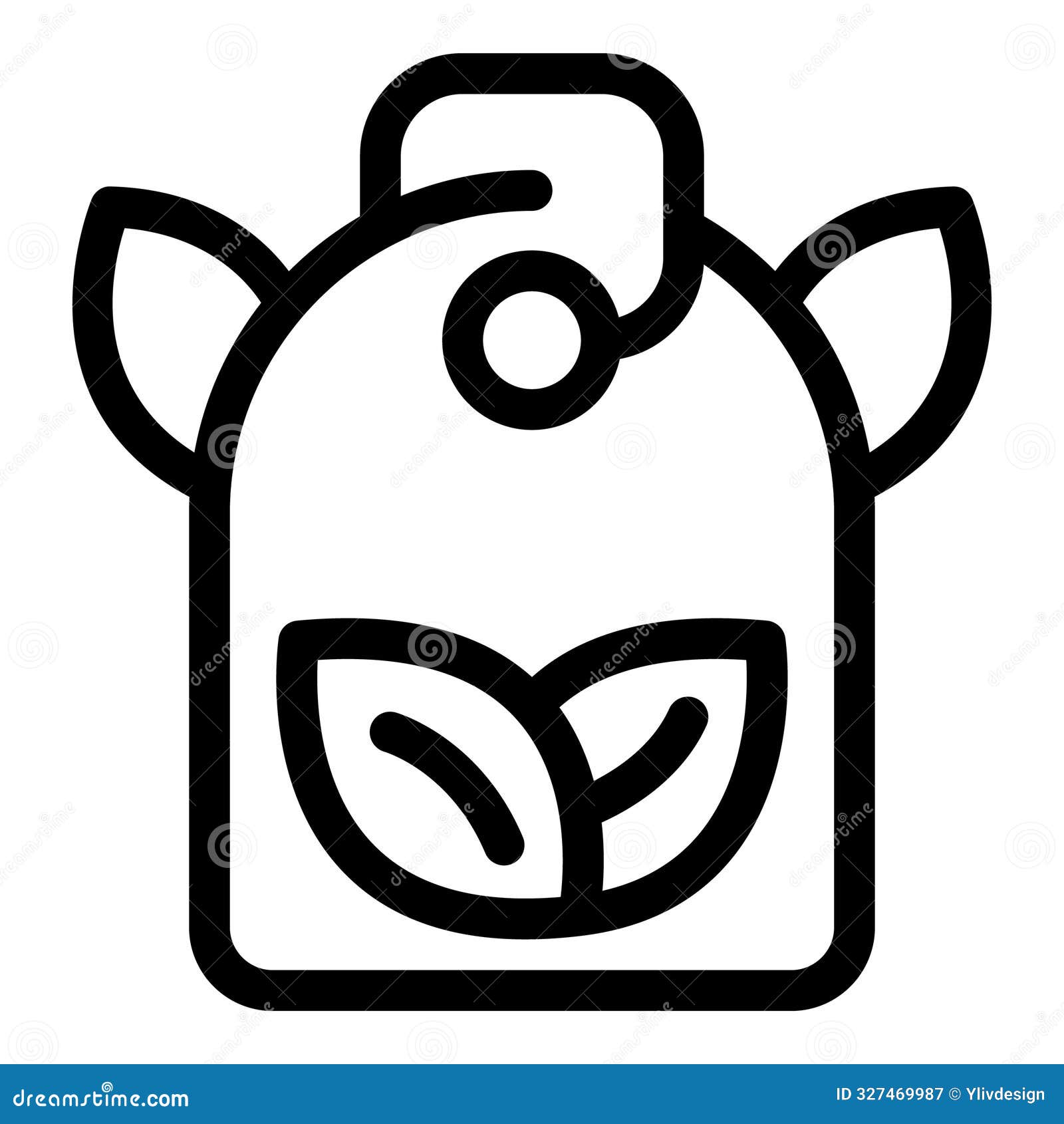 Tea Bag Label with Leaves for Branding and Packaging Design Stock ...