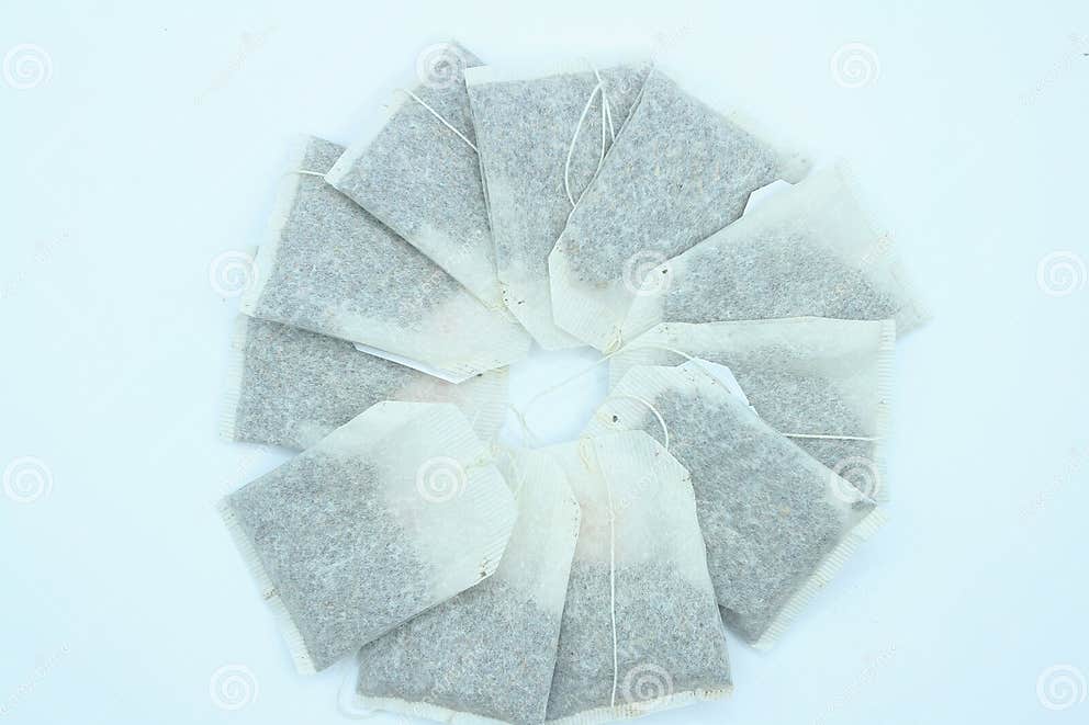 Tea Bag on White Background Stock Image - Image of studio, background ...