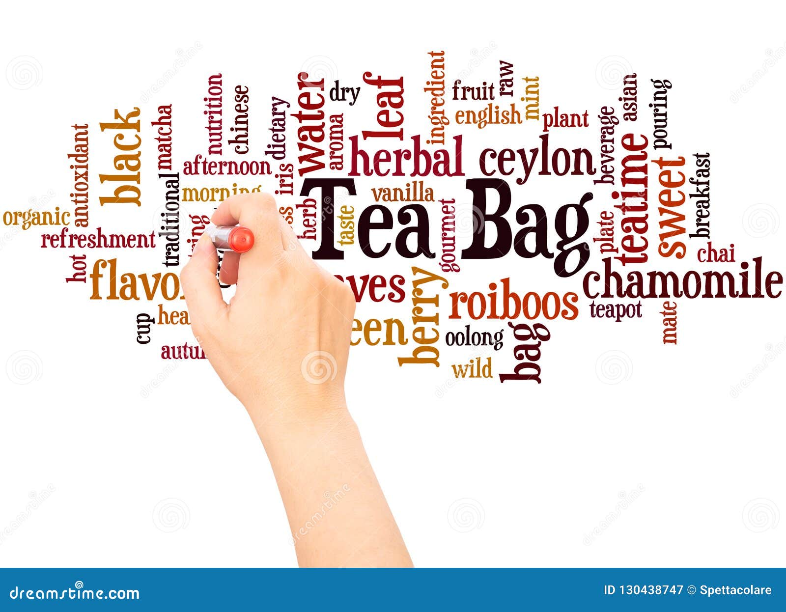 Tea Bag Word Cloud Hand Writing Concept Stock Illustration ...