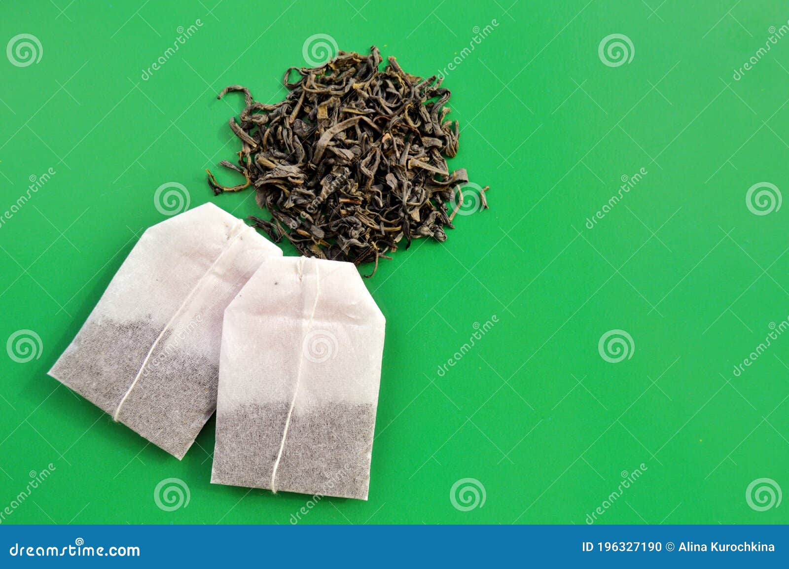Loose Tea Bags Are Tightly Packed In Rows In A Cardboard Box Royalty ...
