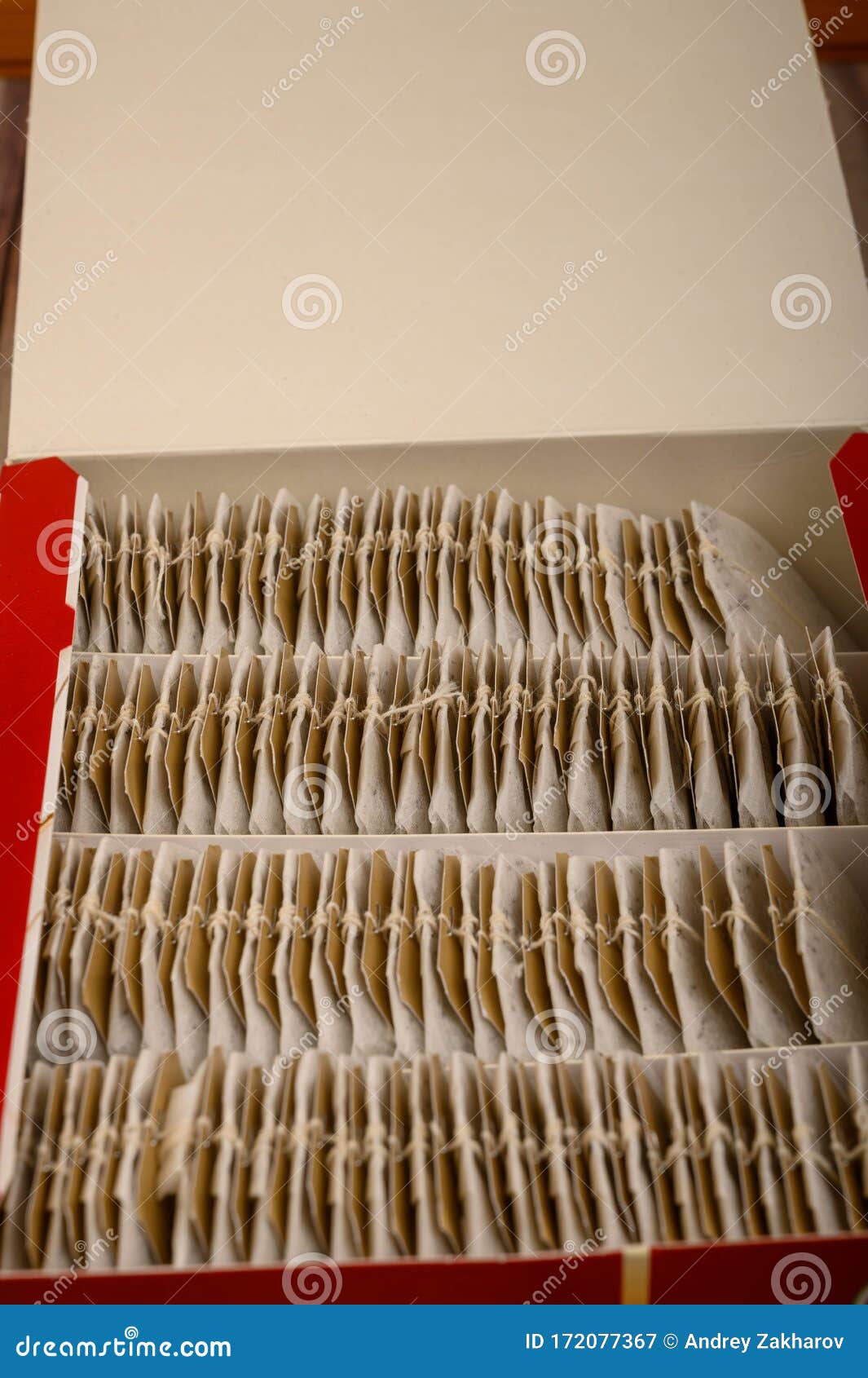 Tea Bags in a Paper Box. Close Up Stock Image - Image of british, macro ...