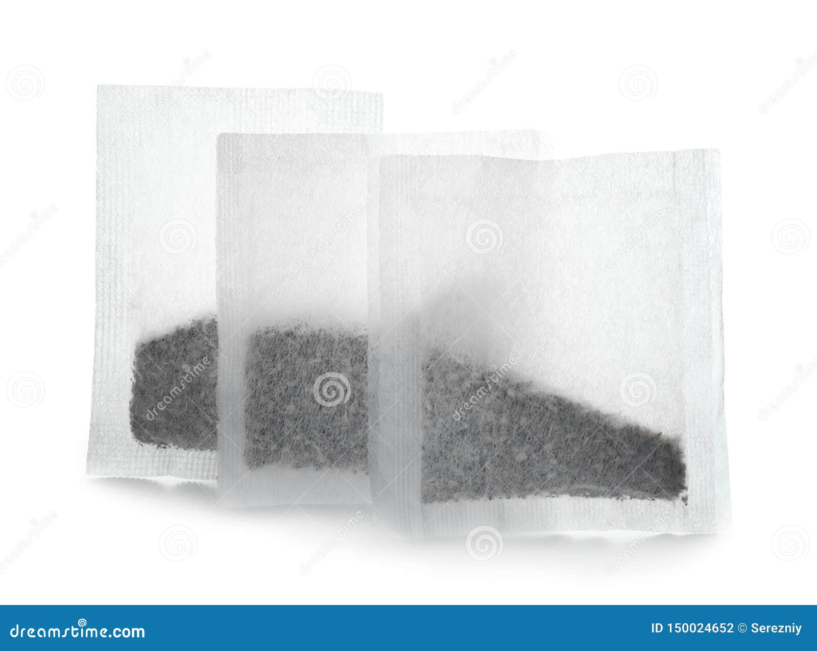 Tea Bags on White Background Stock Photo - Image of healthy, sachet ...