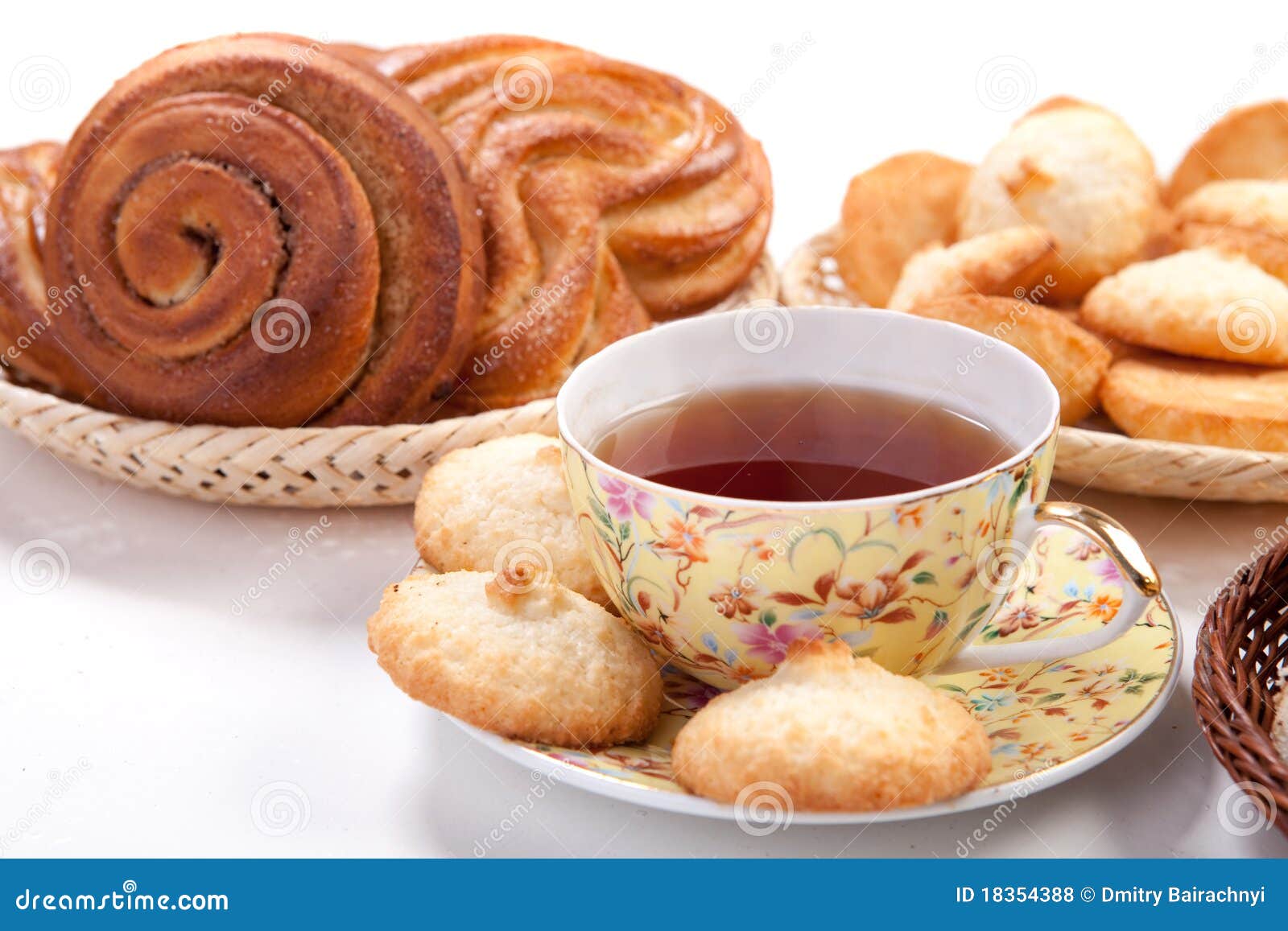 Tea with baking stock photo. Image of afternoon, snack - 18354388