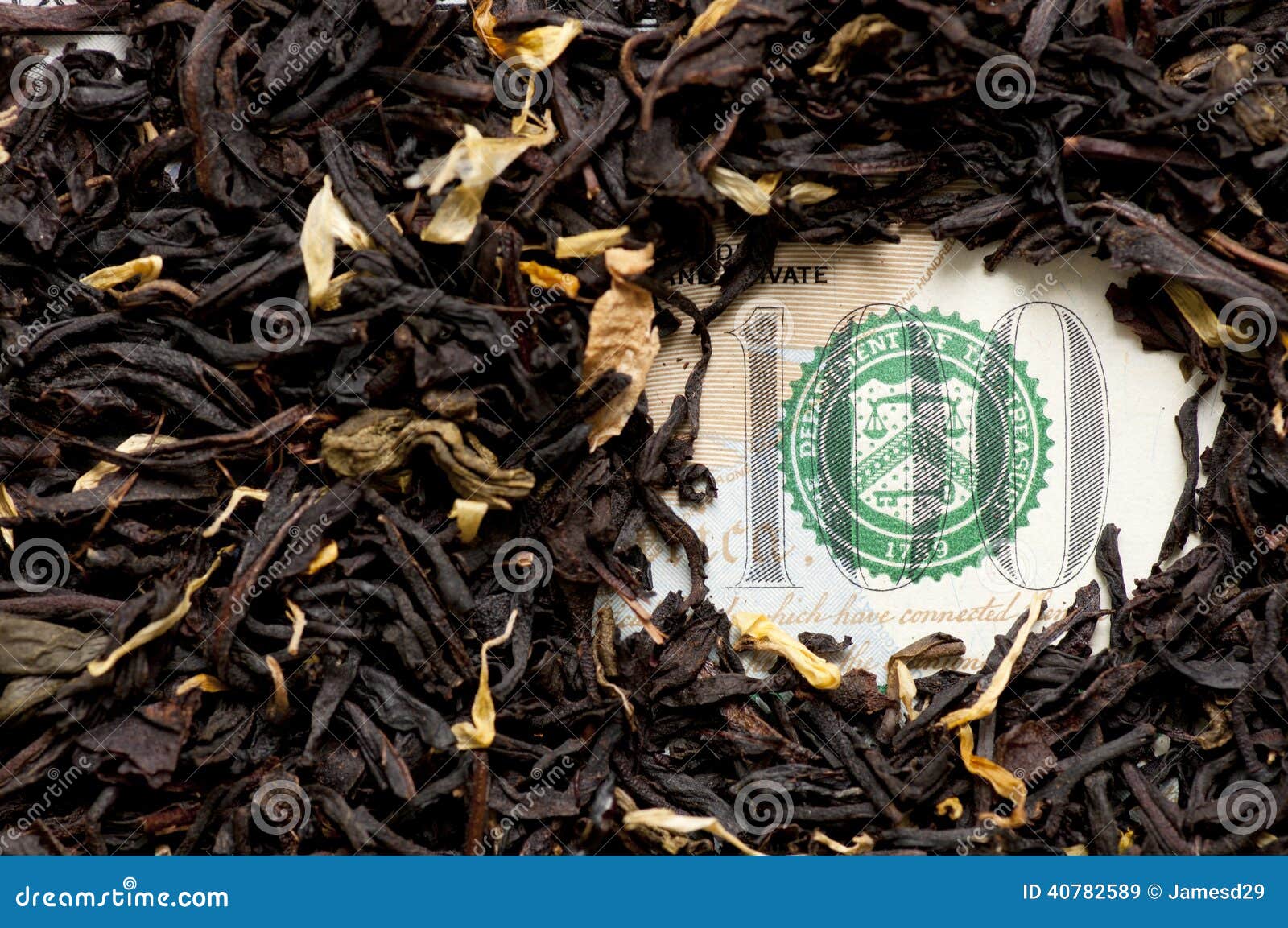Tea on bank note stock image. Image of economics, credit - 40782589