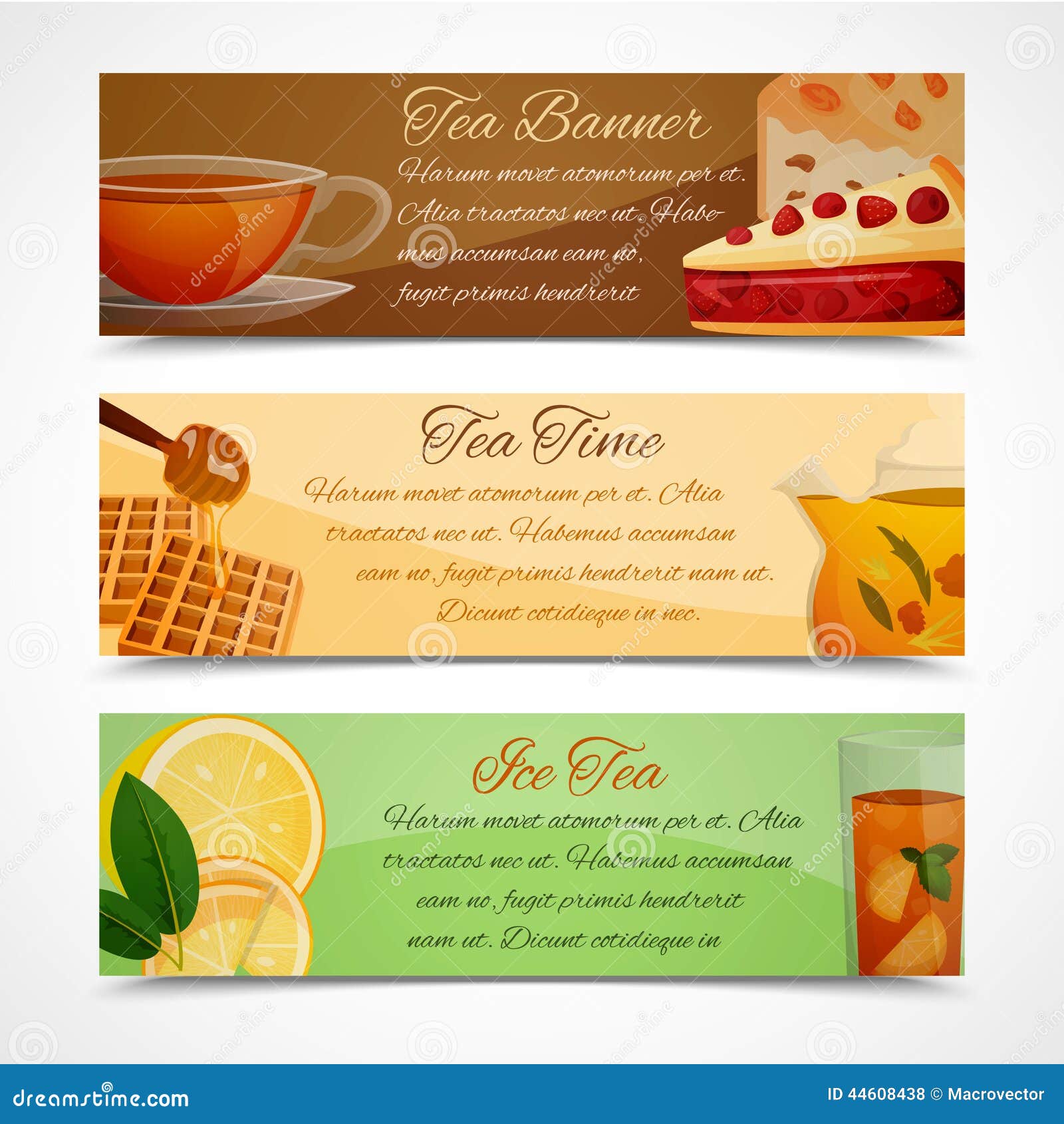 Tea banners set stock vector. Illustration of element - 44608438